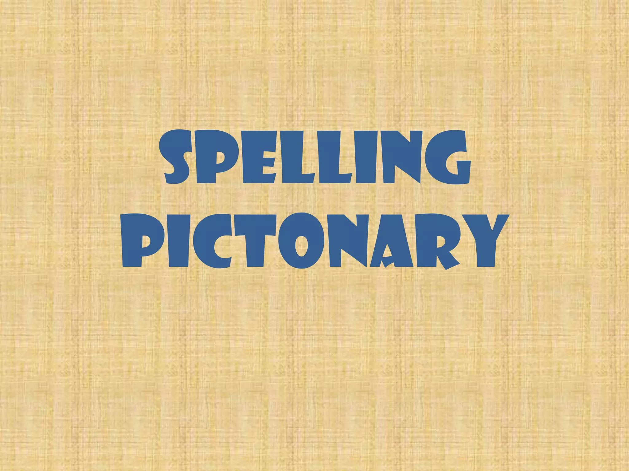 Spelling pictonary VCV pattern | PPT