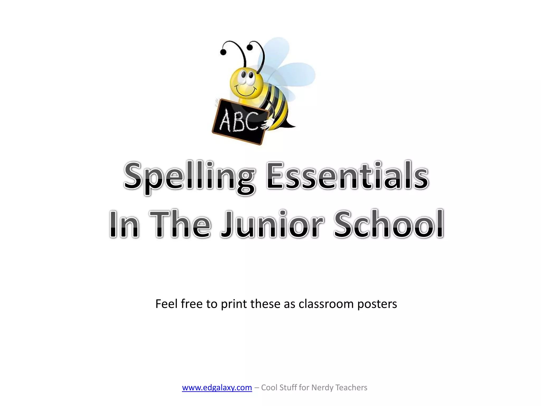 Spelling posters | PPTX