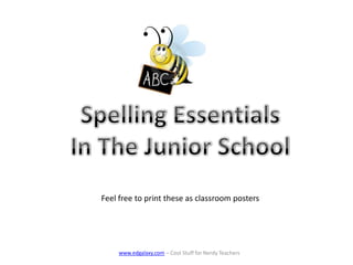 Spelling posters | PPTX