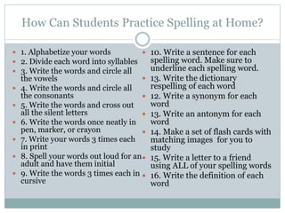 Spelling Power Point | PPT