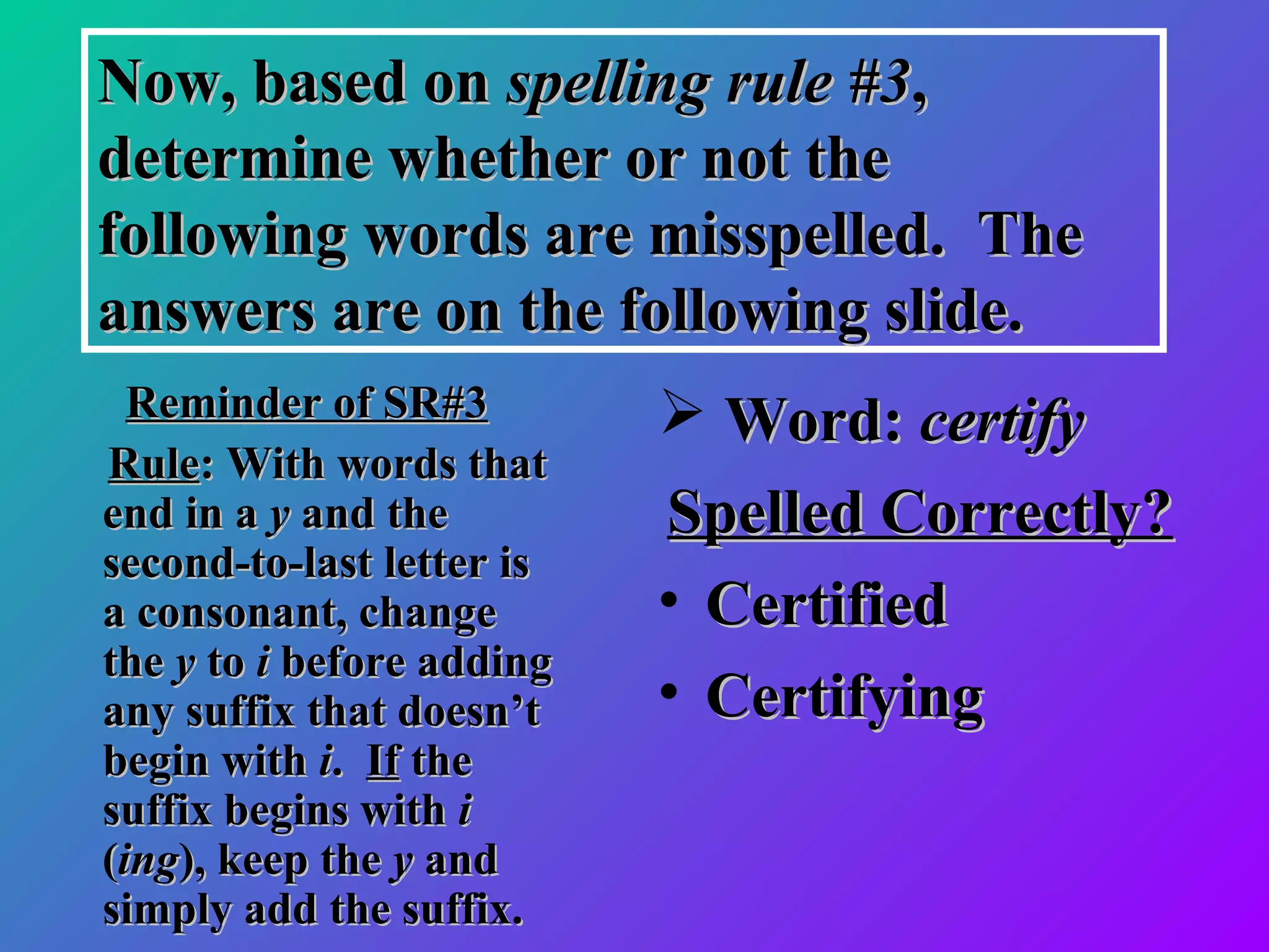 Spelling ppt | PPT