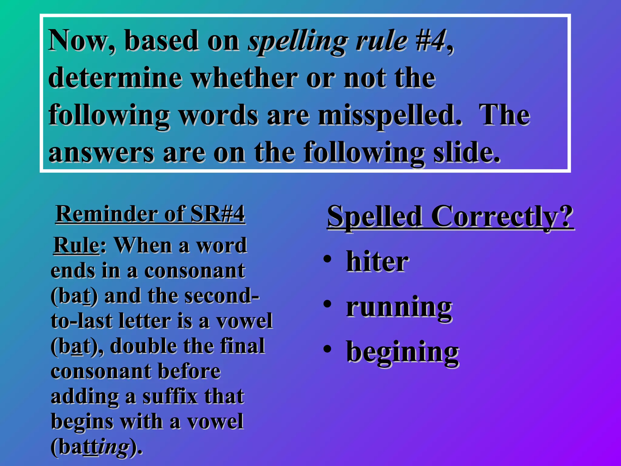 Spelling ppt | PPT
