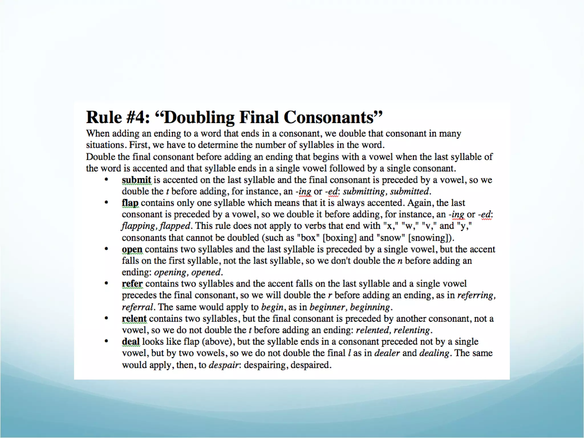 Spelling rules | PPT