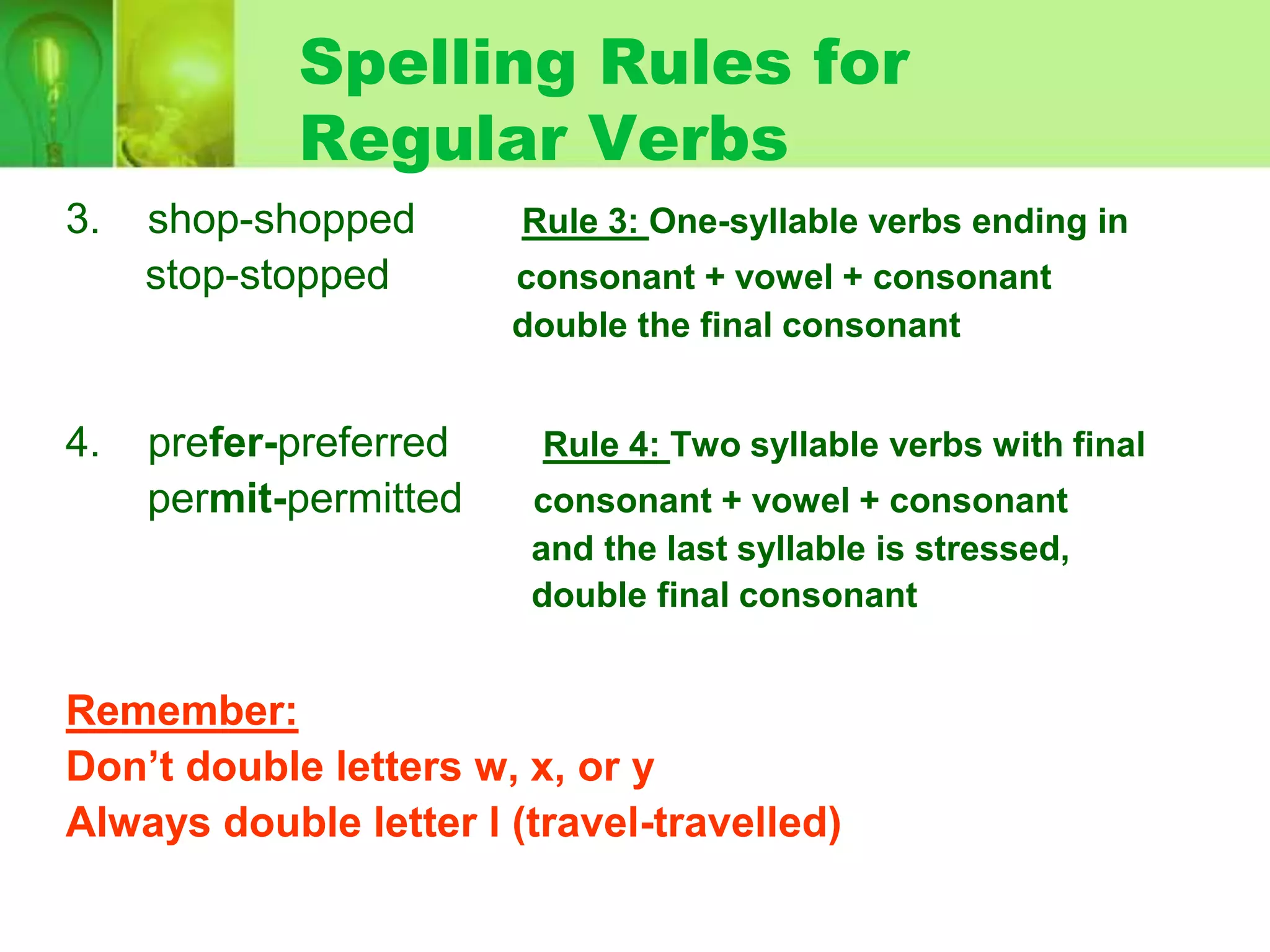 Spelling rules | PPSX