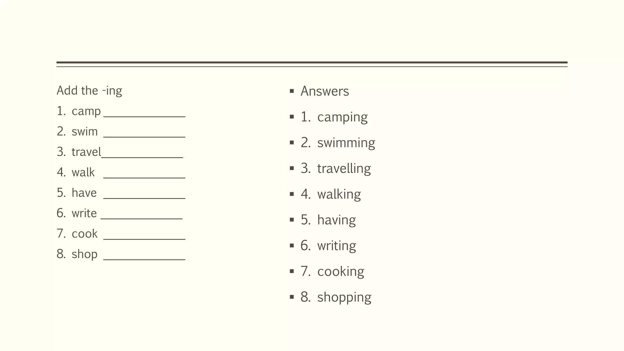 Spelling rules ing | PPTX