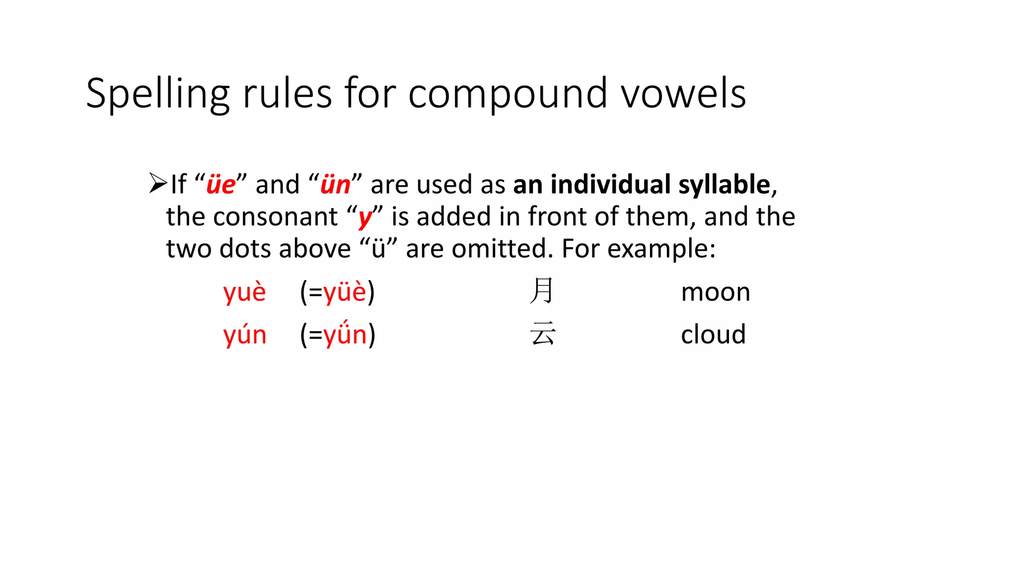 Pinyin Lesson 4 Spelling rules 2 | PPTX