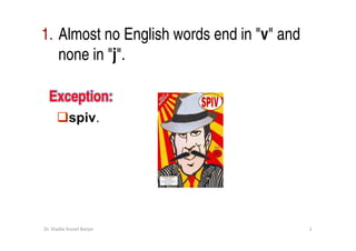 Spelling Rules Presentation By Dr. Shadia Yousef Banjar | PDF