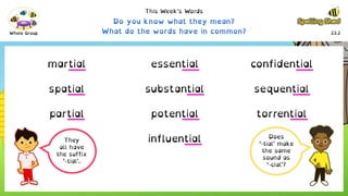 Spellings - words with tial and cial endings .pptx