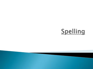 Spelling sounds and rules | PPT