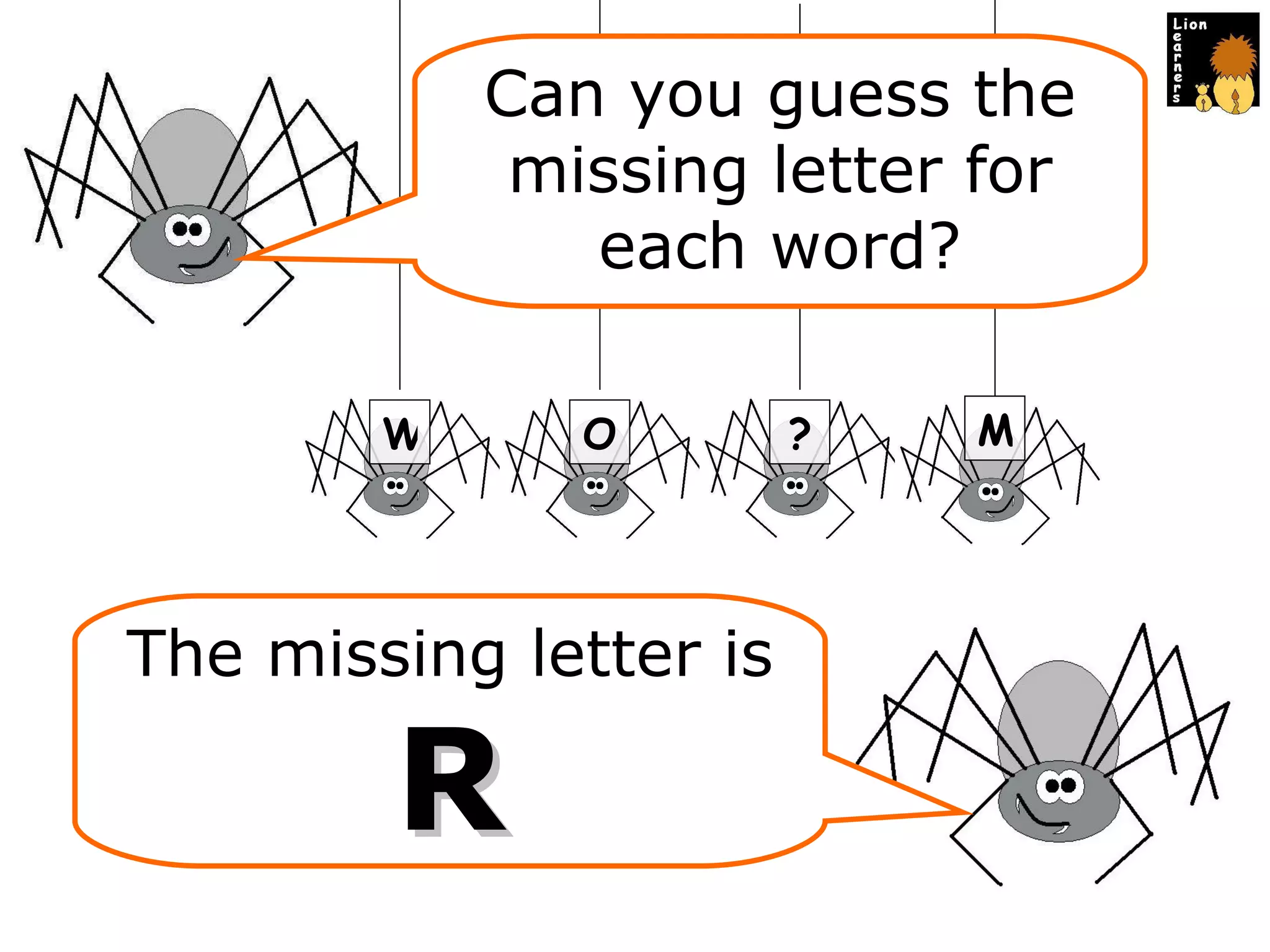 Spelling Spiders | PPT