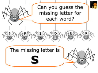 Spelling Spiders | PPT