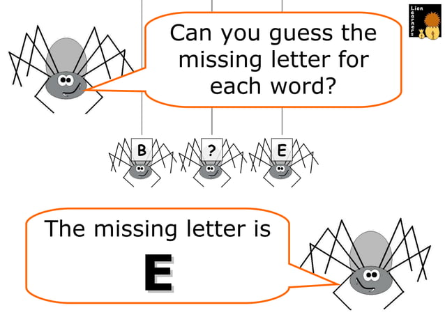 Spelling Spiders | PPT