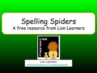 Spelling Spiders | PPT
