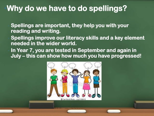 Spellings – year 7 | PPTX