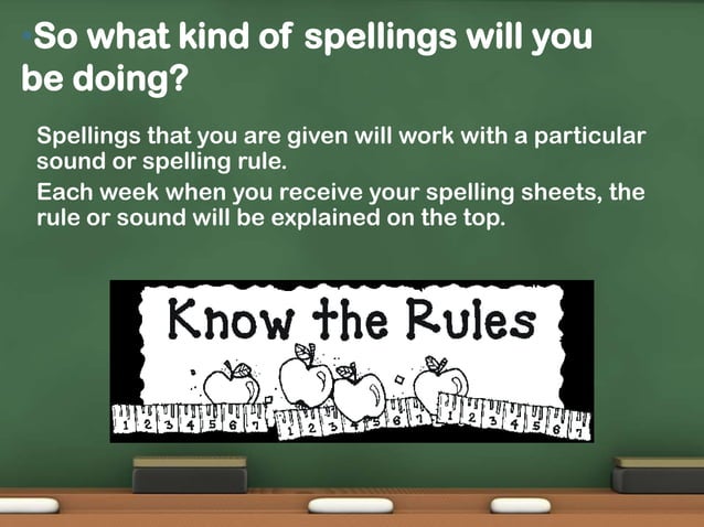 Spellings – year 7 | PPTX