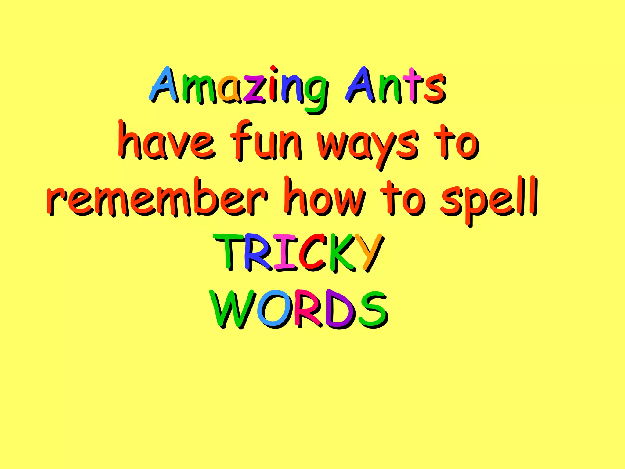 Spelling Tricky Words | PPT