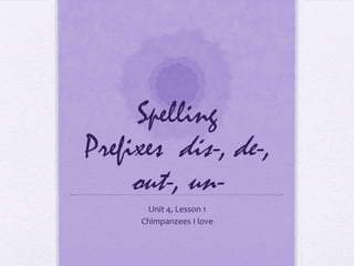 Unit 4 lesson 1 spelling | PPTX