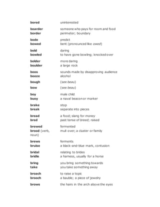 Spelling, vocabulary, and confusing words | DOC
