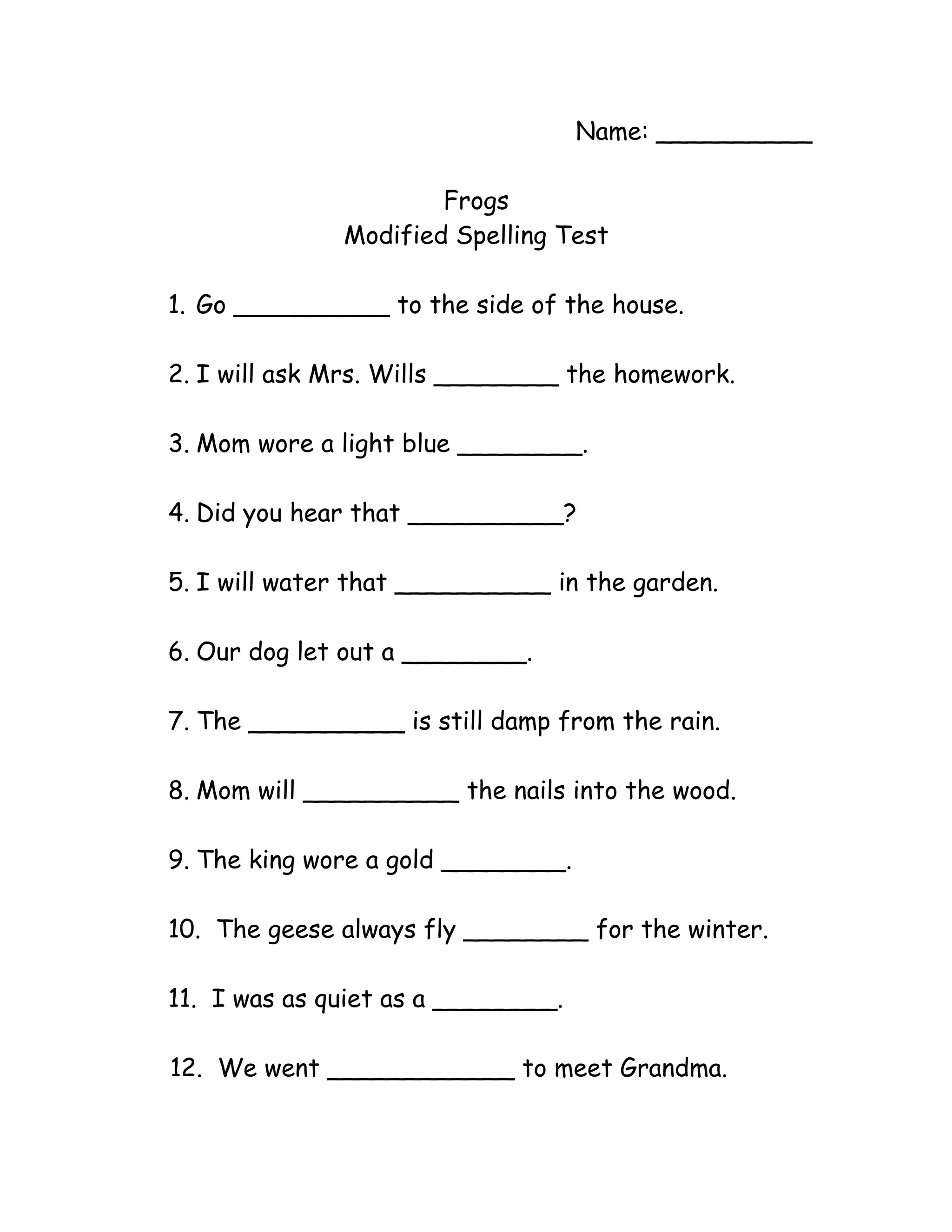 Spelling week 3 | DOC