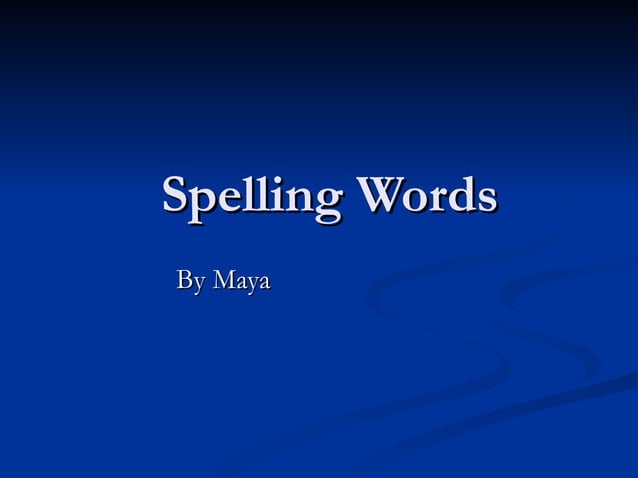 Long O Spelling Words | PPT