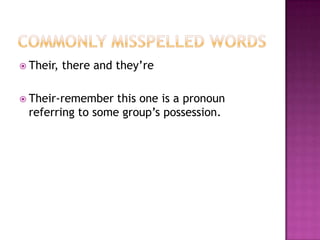 Easily Confused Spelling words | PPT