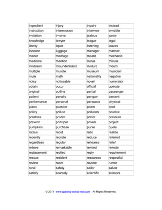 Spelling Words for Grade 6.pdf