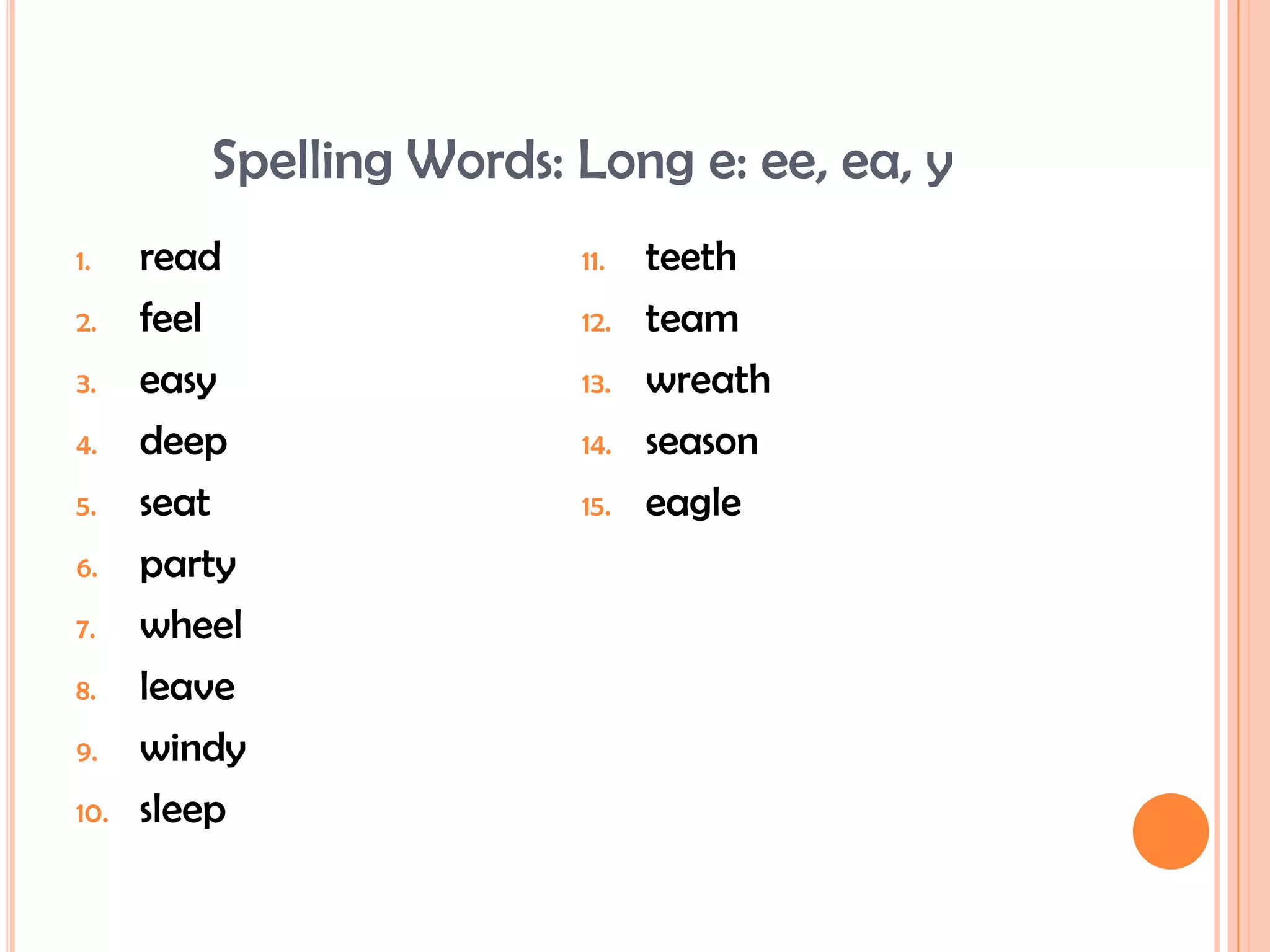 Spelling Words & Sentences 2nd Grade | PPTX