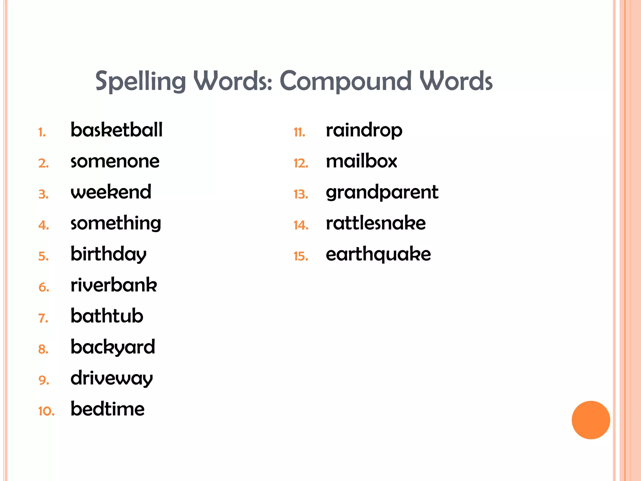 Spelling Words & Sentences 2nd Grade | PPTX