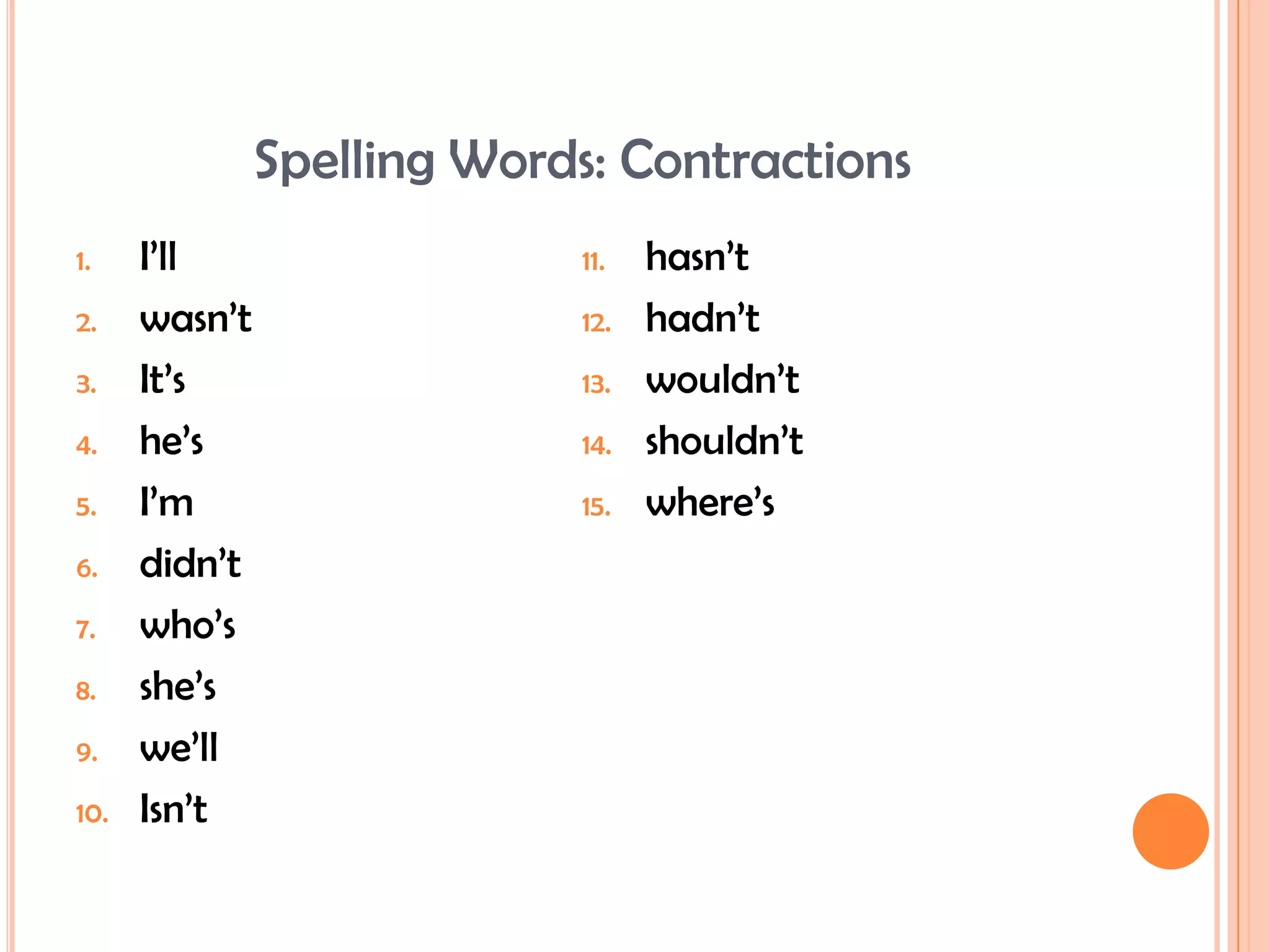 Spelling Words & Sentences 2nd Grade | PPT