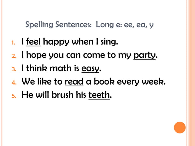 Spelling Words & Sentences 2nd Grade | PPTX