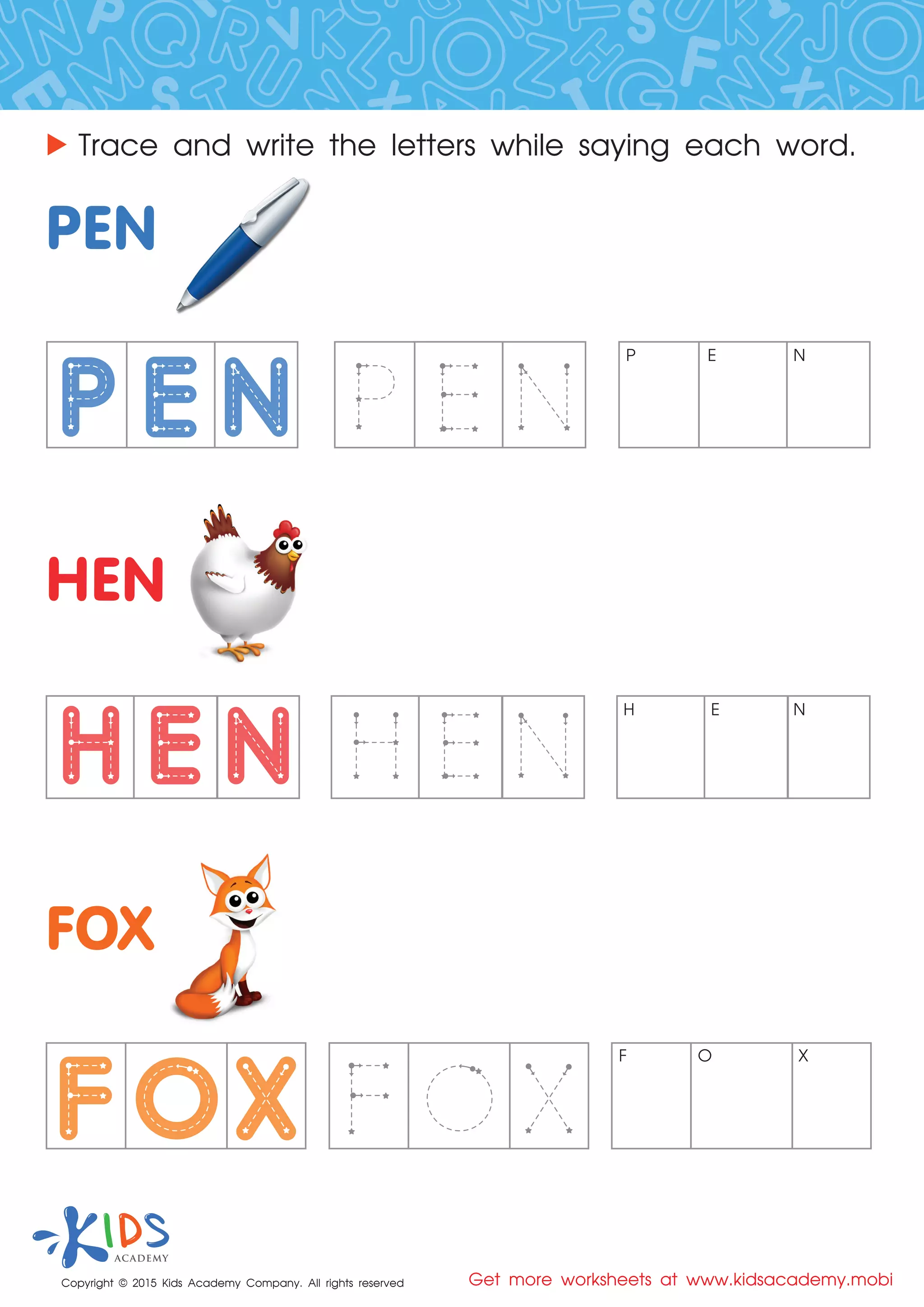 Spelling worksheets for Preschool and Kindergarten | PDF