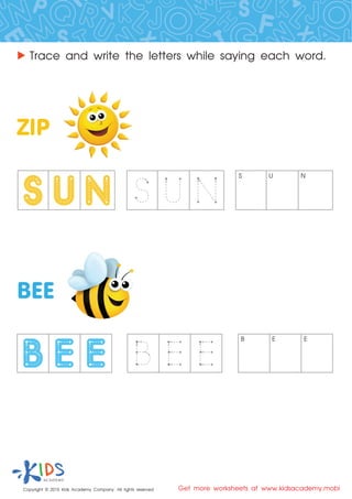 Spelling worksheets for Preschool and Kindergarten | PDF