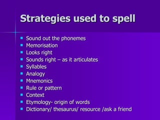 Spelling workshop powerpoint | PPT