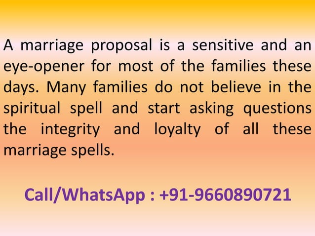 Spell to receive marriage proposal | PPT