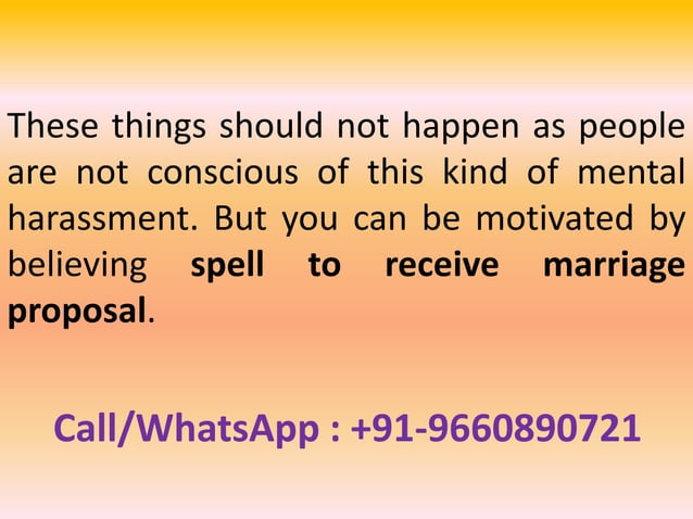 Spell to receive marriage proposal | PPT
