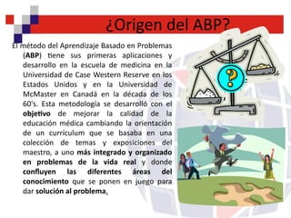 aprendizaje basado en problema QUE ES EL ABP | PPTX