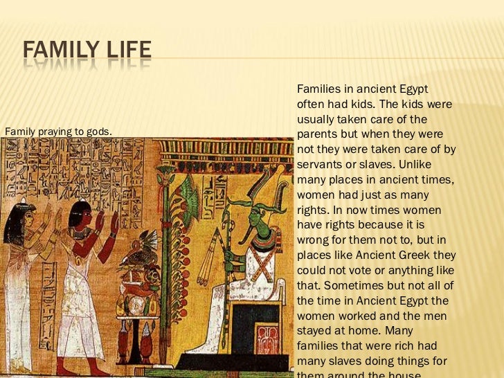 Ancient Egypt Daily Family Life