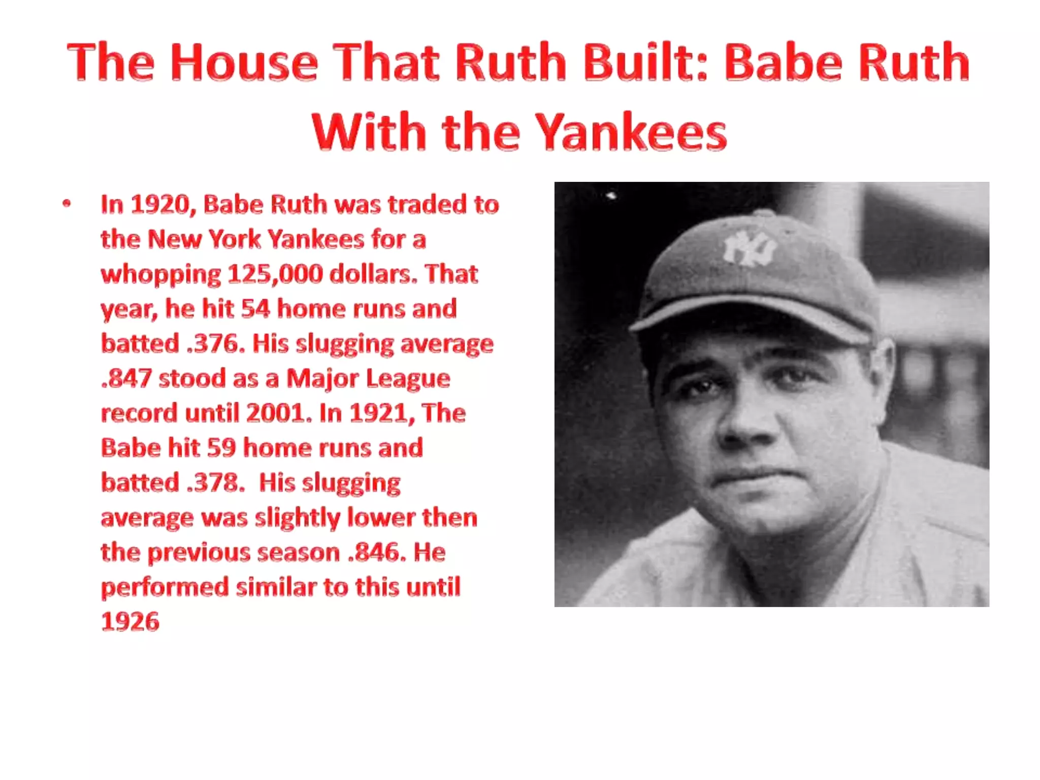 Spencer's babe ruth, a biography | PPTX | Biographies | Genres