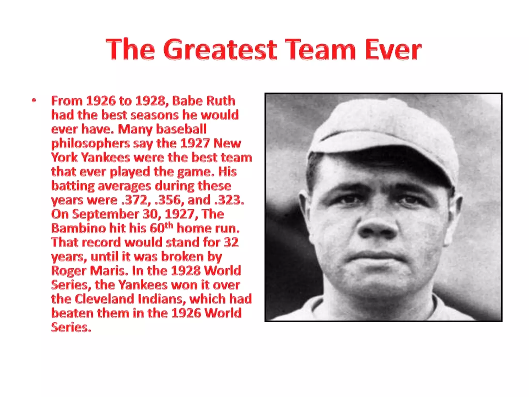 Spencer's babe ruth, a biography | PPTX | Biographies | Genres