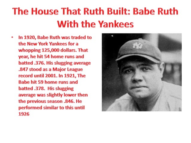 Spencer's babe ruth, a biography | PPTX