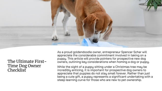 The Ultimate First-Time Dog Owner Checklist | PPT | Free Download