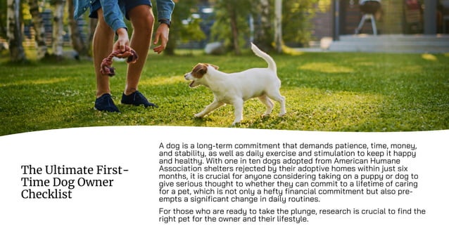 The Ultimate First-Time Dog Owner Checklist | PPT | Free Download