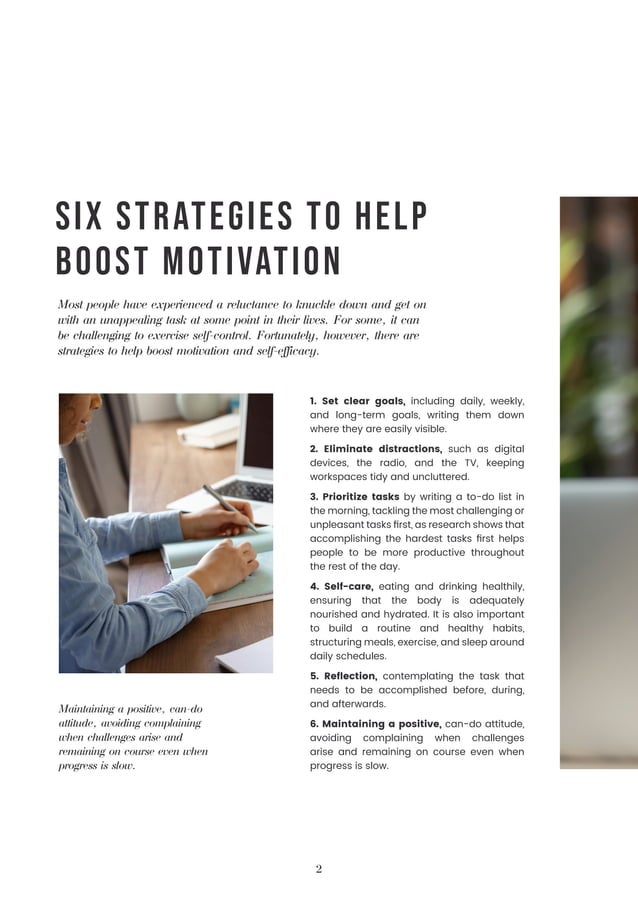 Six Strategies to Help Boost Motivation | PDF