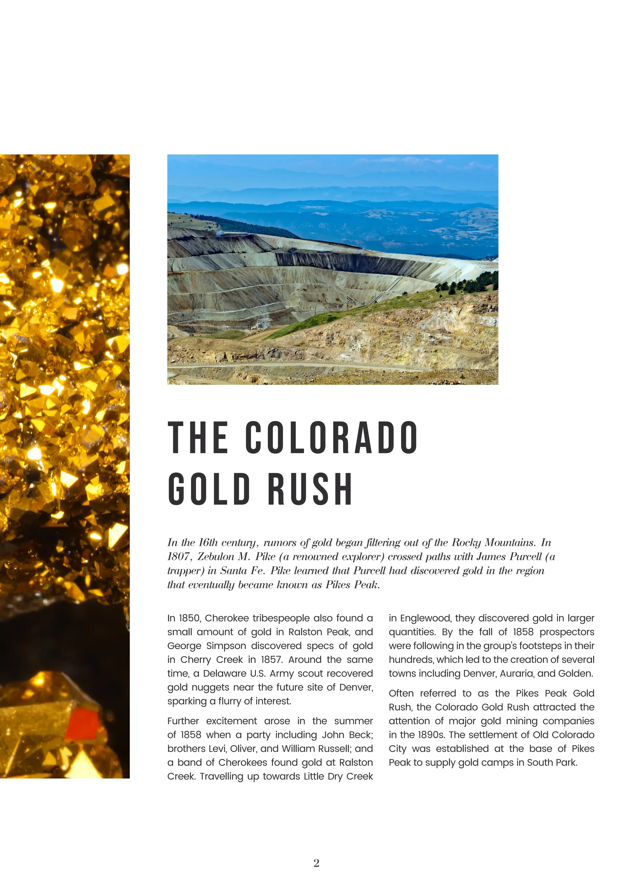 The Colorado Gold Rush | PDF