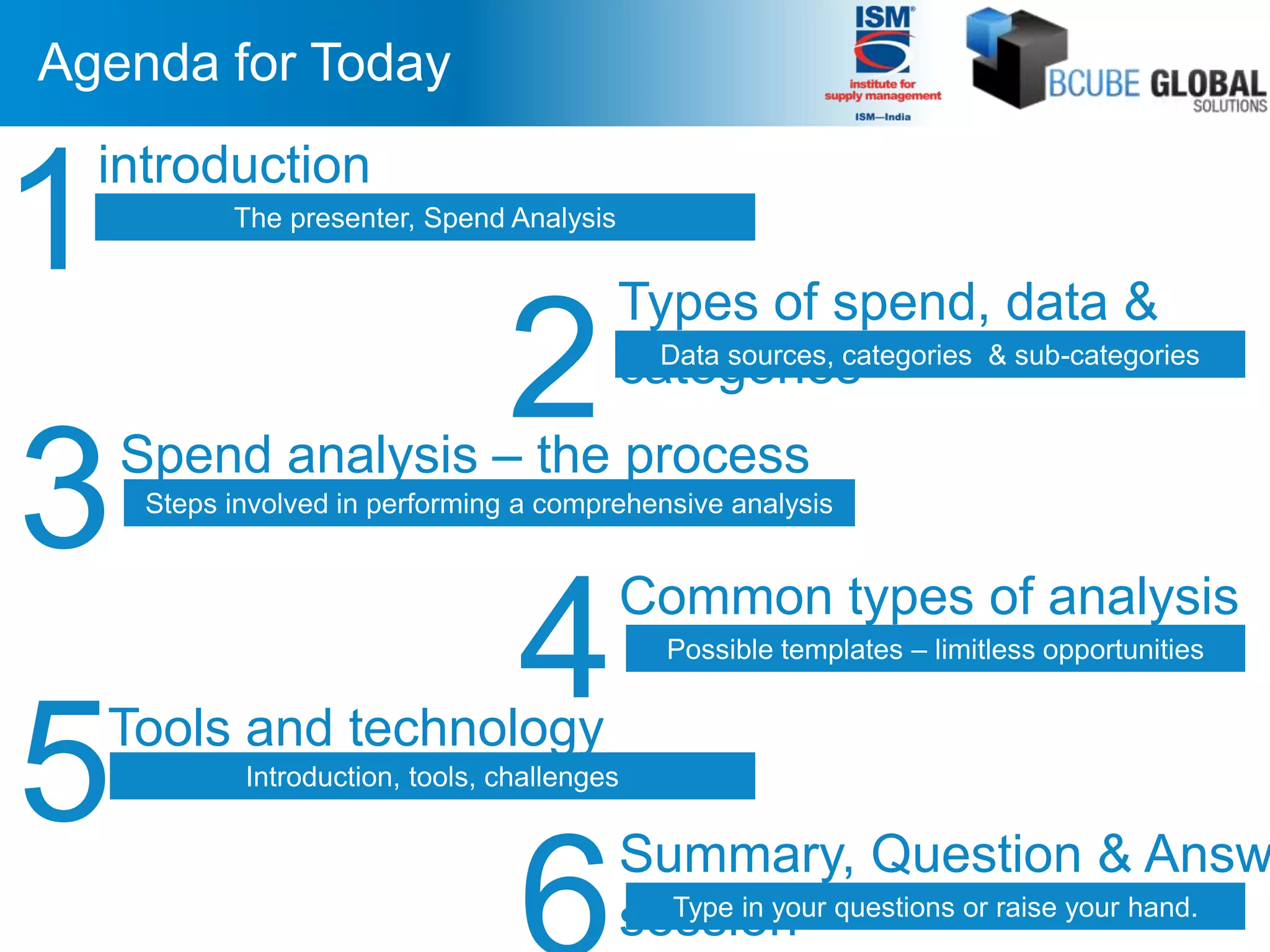 Spend Analysis - Process, Methodology | PPTX