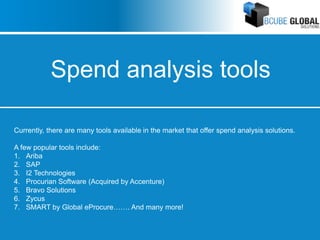Spend Analysis - Process, Methodology | PPTX