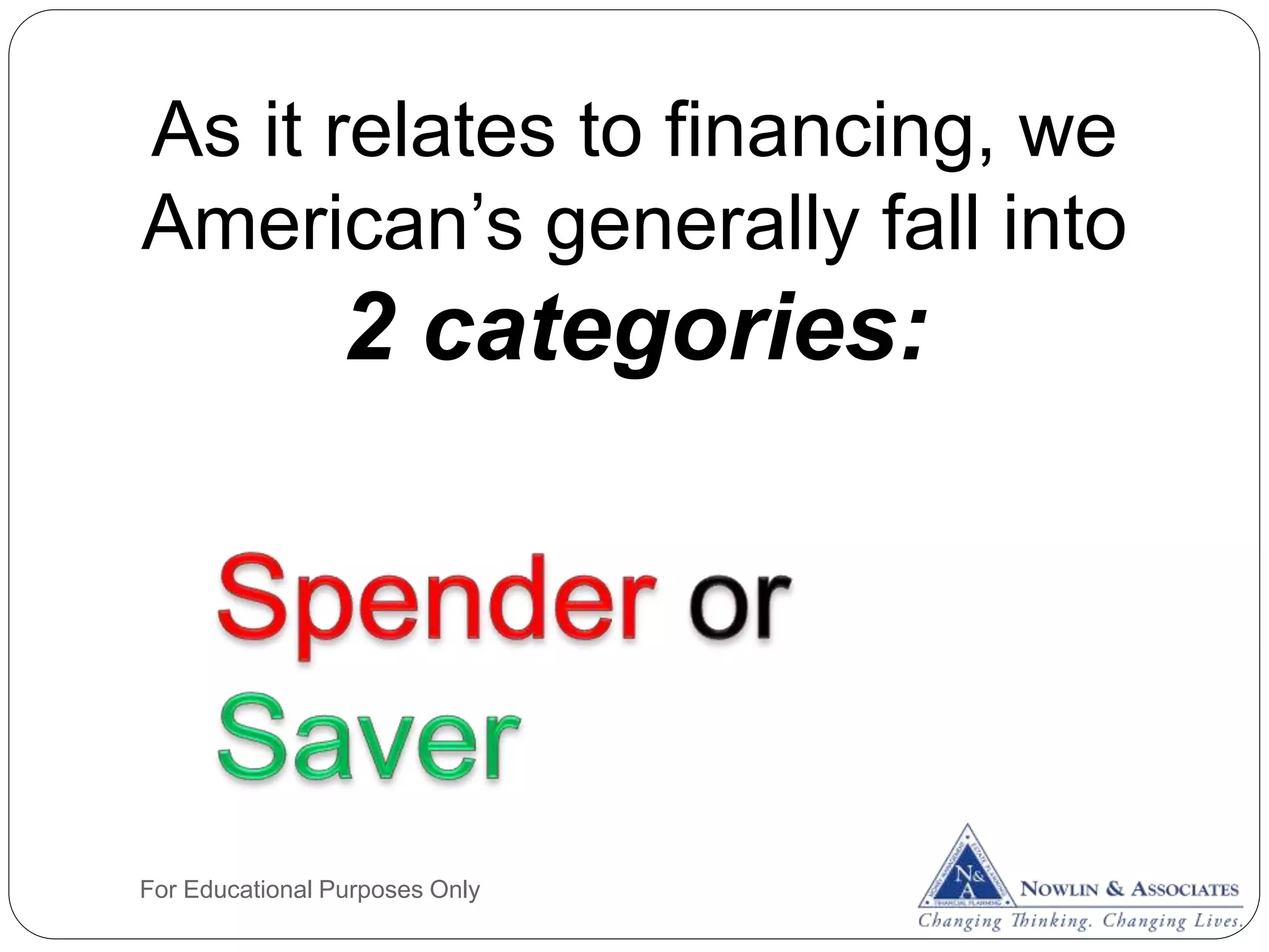 Spender vs. Saver | PPT