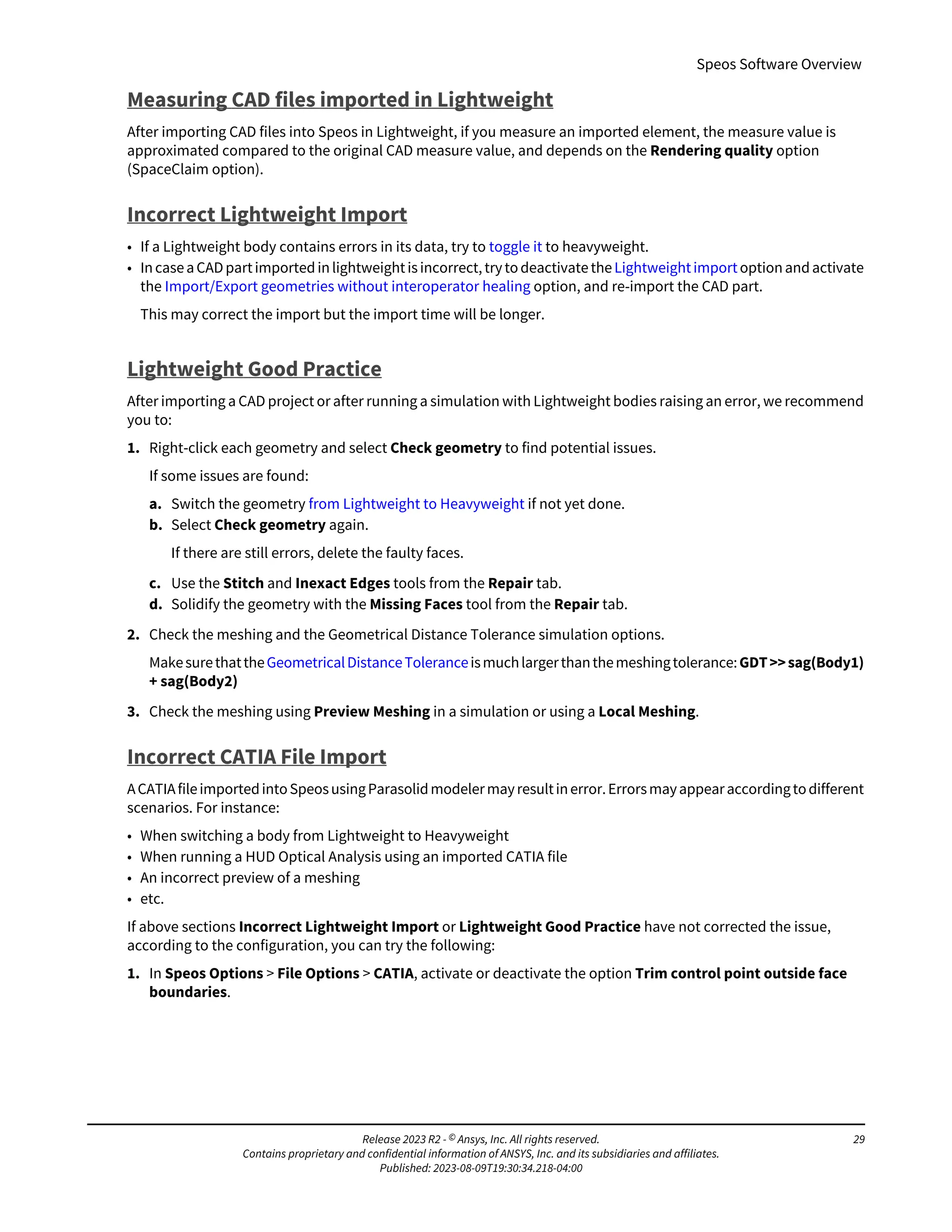 The Introduction of Speos 2023R2 Users Guide | PDF