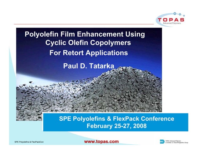 Polyolefin Film Enhancement Using COC for Retort Applications | PDF ...