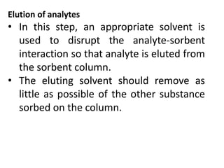 Solid phase extraction pdf education near | PPTX